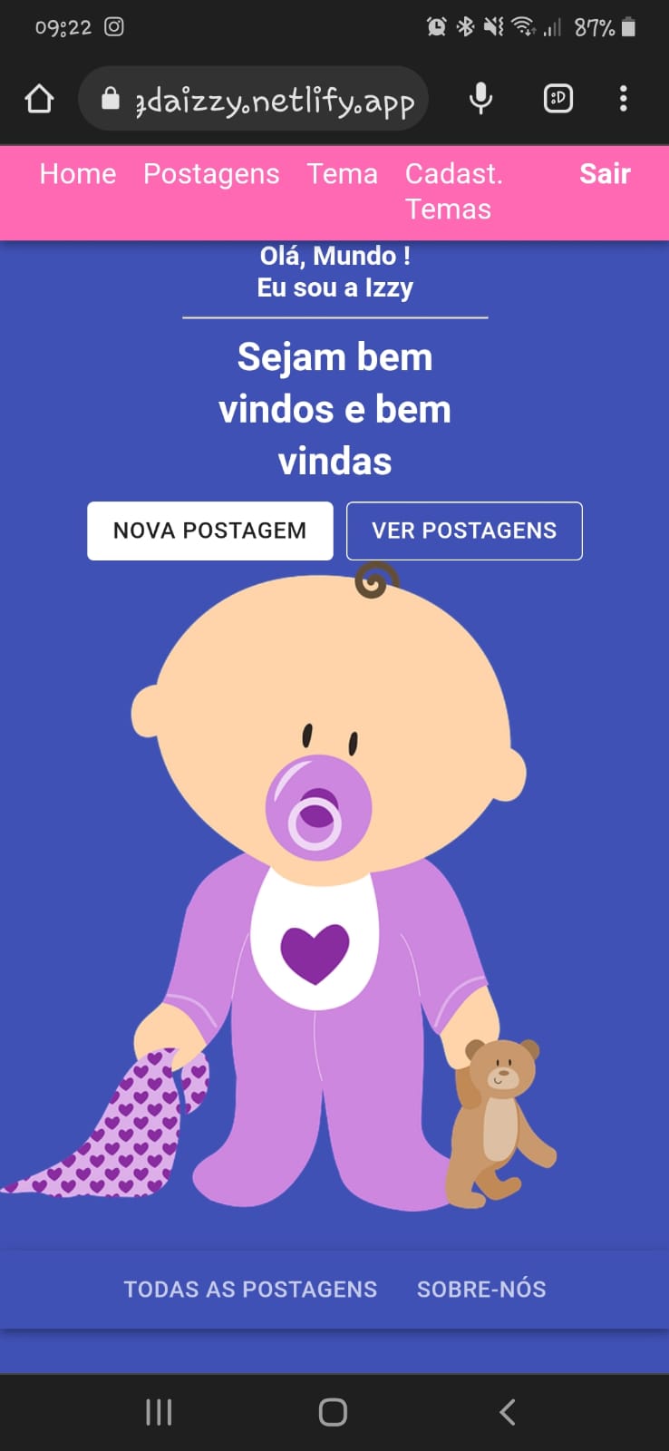 GitHub - OWillMatheuz/Blog-Da-Izzy: Blog criado com backend usando Java e Srping/ Frontend ...