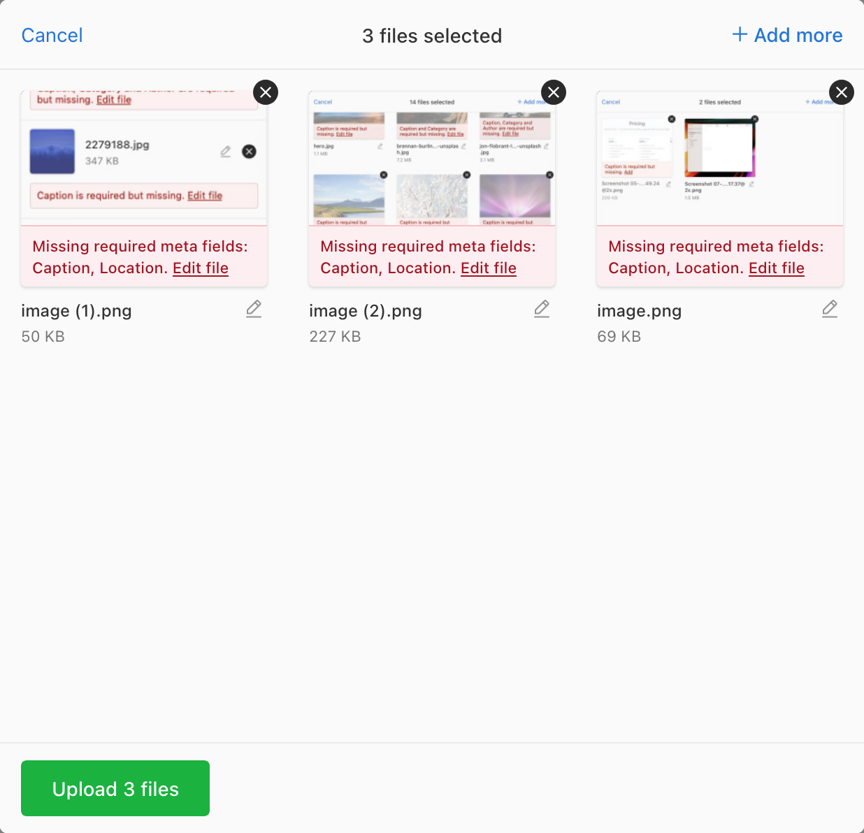 Required meta fields UI by arturi · Pull Request #3285 · transloadit/uppy · GitHub