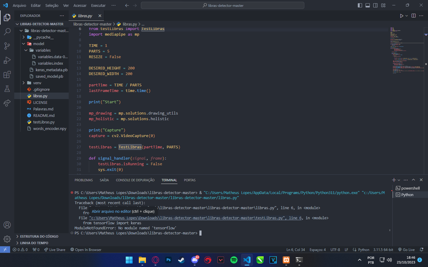 erro na linha 6 · Issue #1 · ia-equipe-6/libras-detector · GitHub