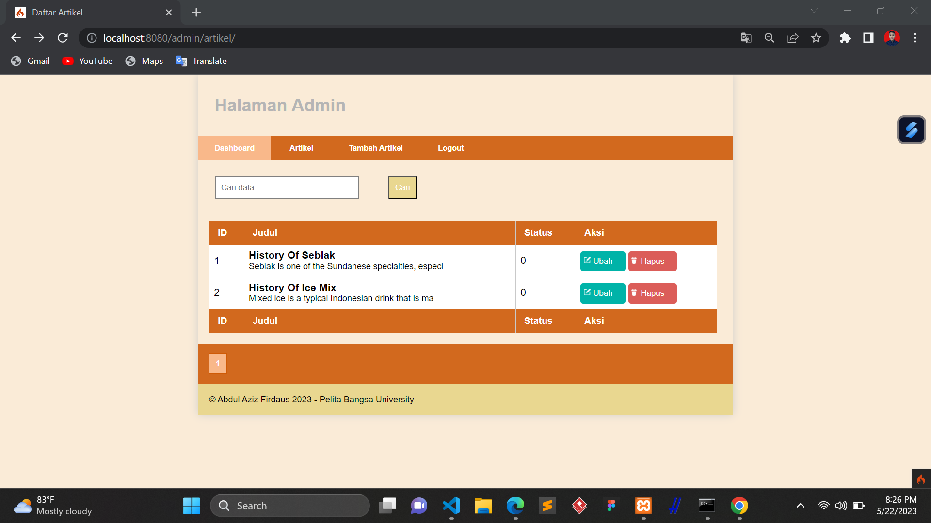 GitHub - AzizLike29/Lab7Web: Projek ini merupakan hasil dari praktikum menggunakan codeigniter ...