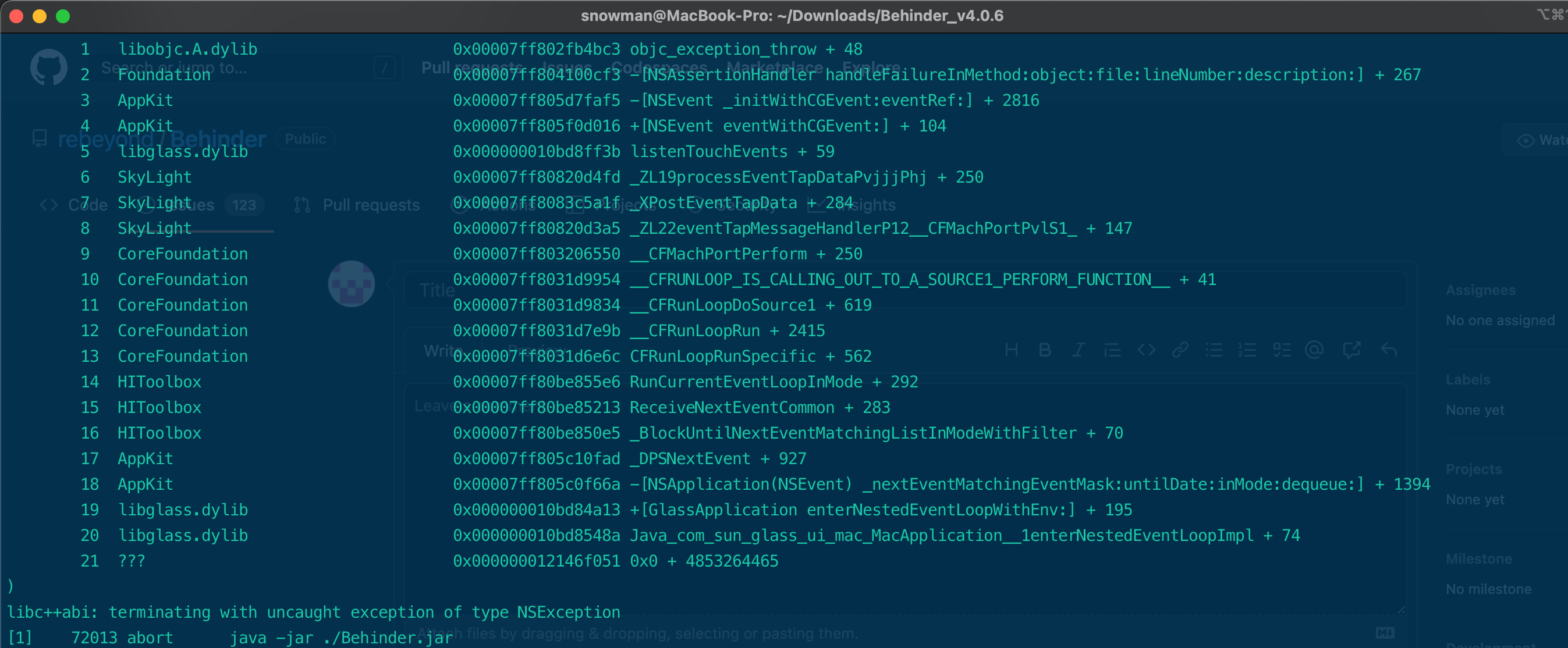 Macbook启动乱码并且异常退出 · Issue #239 · rebeyond/Behinder · GitHub