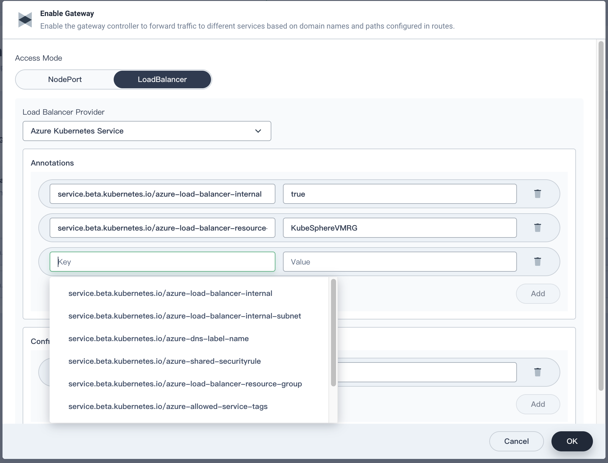 Kubesphere Azure Load Balancer configuration · Issue #5424 · kubesphere/kubesphere · GitHub