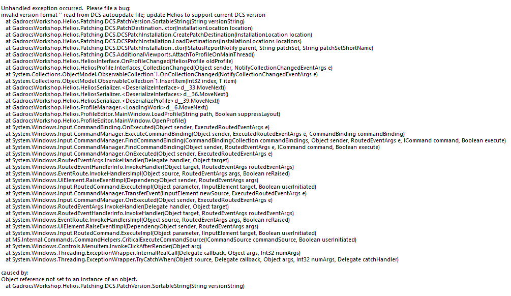 Profile Editor Crash · Issue #667 · HeliosVirtualCockpit/Helios · GitHub