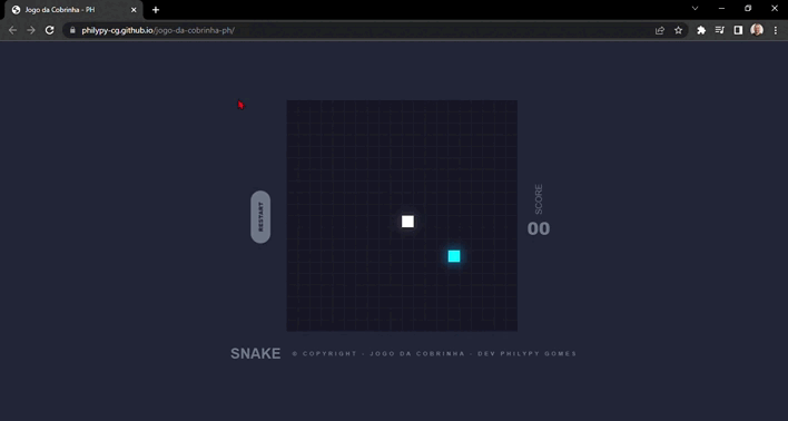 GitHub - philypy-cg/jogo-da-cobrinha-ph: Jogo da clássico da cobrinha