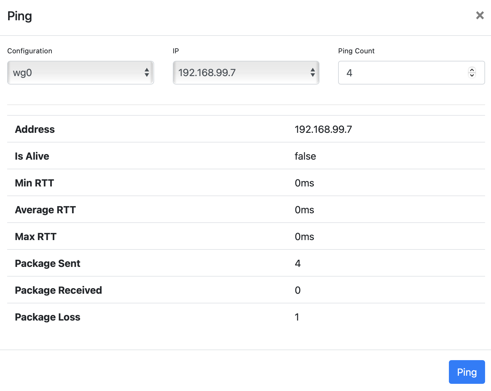 Ping Returns Incorrect Fail Count · Issue #56 · donaldzou/WGDashboard ...