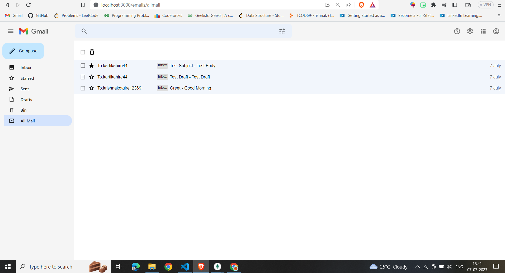Github Kartik Ahiregmail Clone Gmail Clone Is A Mern Stack Project