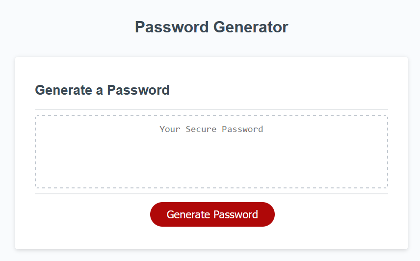 GitHub - AndrewRotolo/Andrew-Rotolo-Password-Generator: A simple password generator