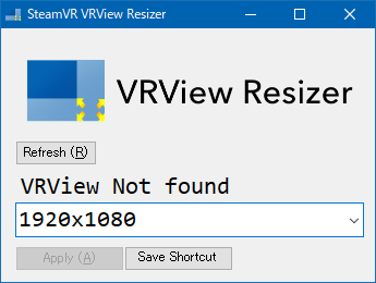GitHub - yanorei32/SteamVRVRViewResizer: Quick change SteamVR VRView window resolution