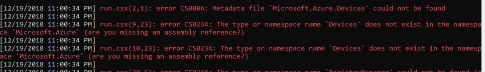 Metadata file 'Microsoft.Azure.Devices' could not be found · Issue #744 · Azure/azure-iot-sdk ...