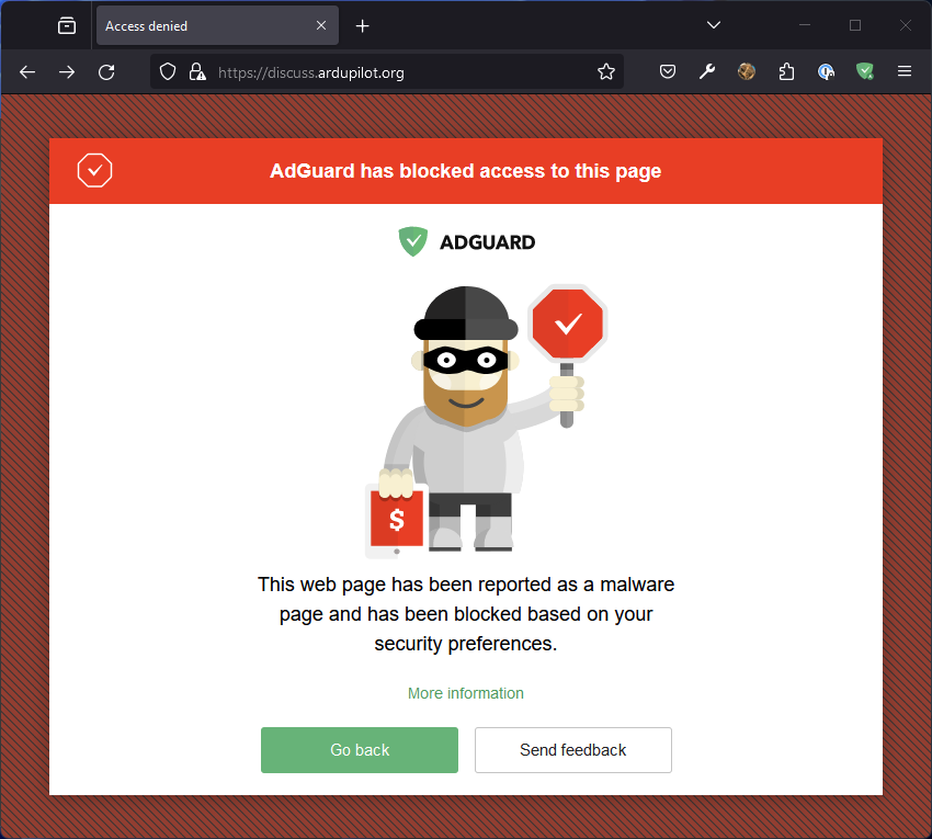 When a website is blocked by DNS, it is not clear that this is so ...