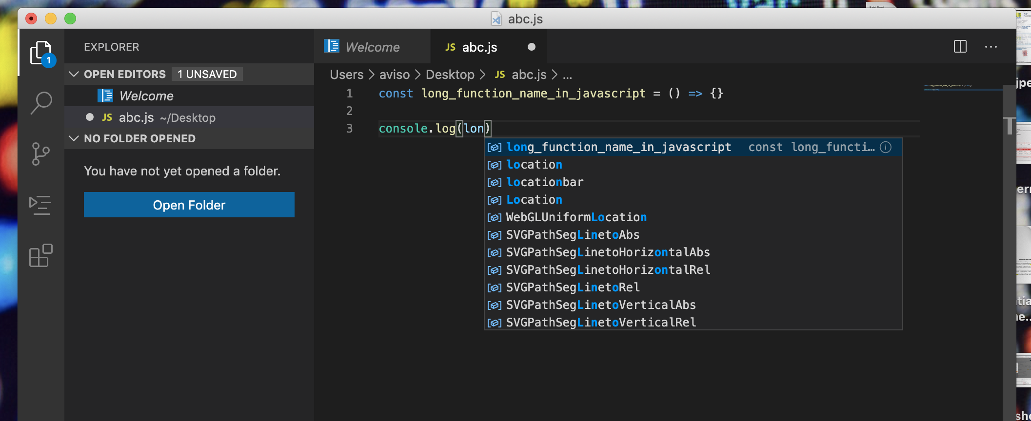 Intellisense: console.log() autosuggest a function or variable · Issue ...