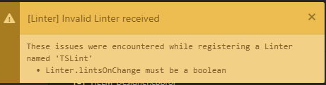 "Linter.lintsOnChange must be a boolean" · Issue #247 · AtomLinter/linter-tslint · GitHub