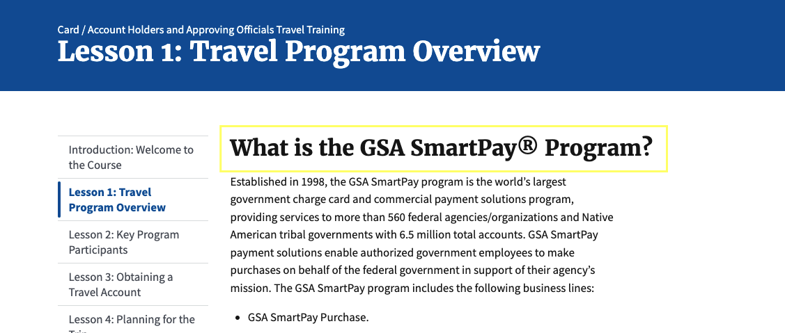 Content edits | Travel Card Training for Account Holders/AOs · Issue #109 · GSA/smartpay ...