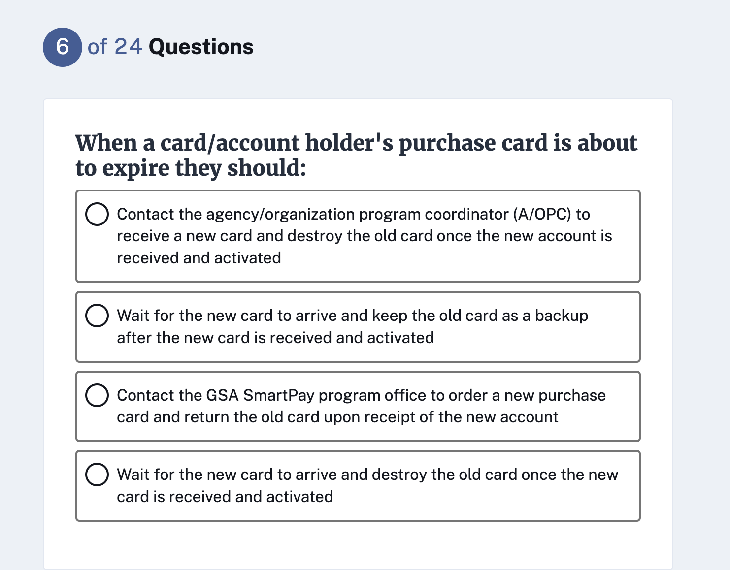 Quiz Updates | Card/Account Holders and Approving Officials (AOs ...