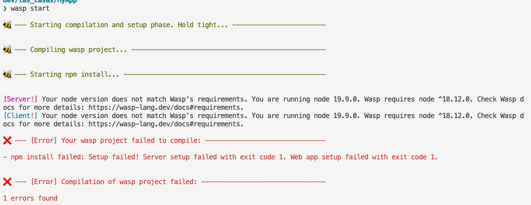 node 19.9.0 cannot be used · Issue #1194 · wasp-lang/wasp · GitHub