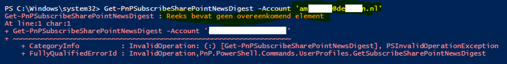 Get-PnPSubscribeSharePointNewsDigest sometimes returns an error · Issue #2659 · pnp/powershell ...