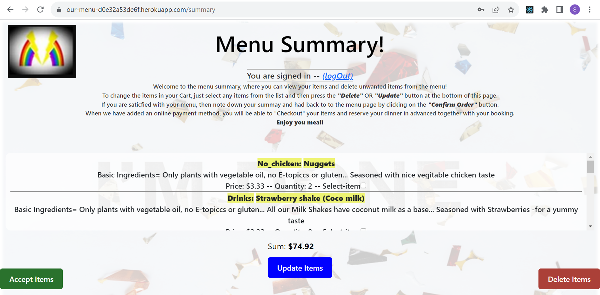 GitHub - SvenLoevgren/portfolio5-menu: booking-menu-with-react