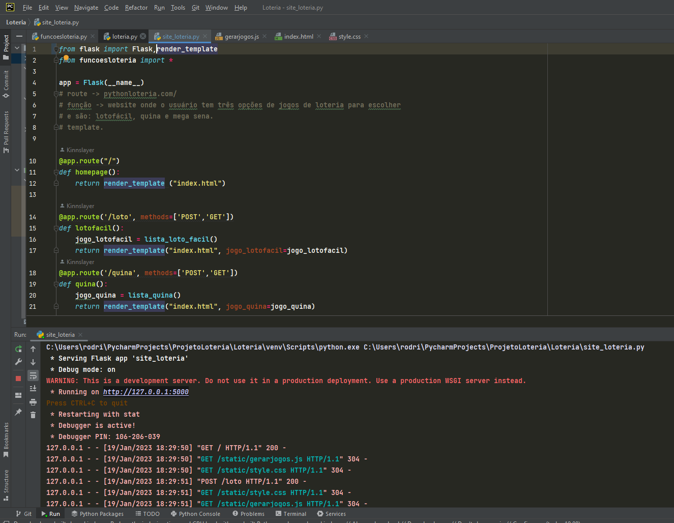 GitHub - Kinnslayer/projeto-loteria