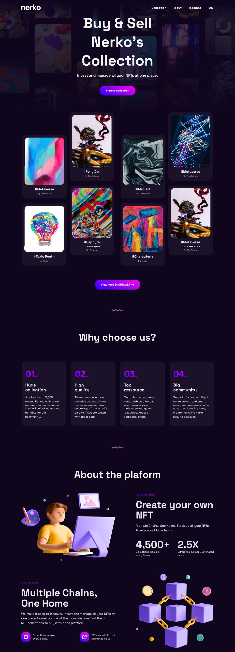 GitHub - AmiraAlaa3/PortfolioTemplates: Nerko is a NFT Portfolio and ...