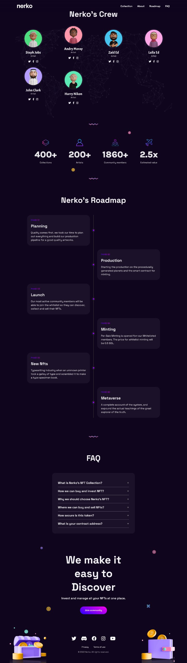 GitHub - AmiraAlaa3/PortfolioTemplates: Nerko is a NFT Portfolio and ...