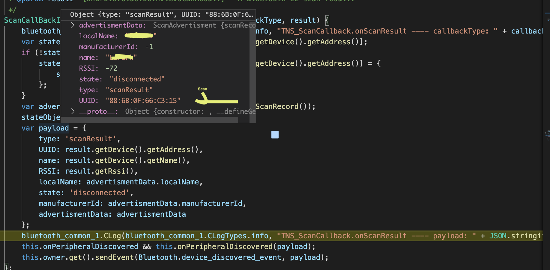 Scanning wrong UUID · Issue #182 · nativescript-community/ble · GitHub