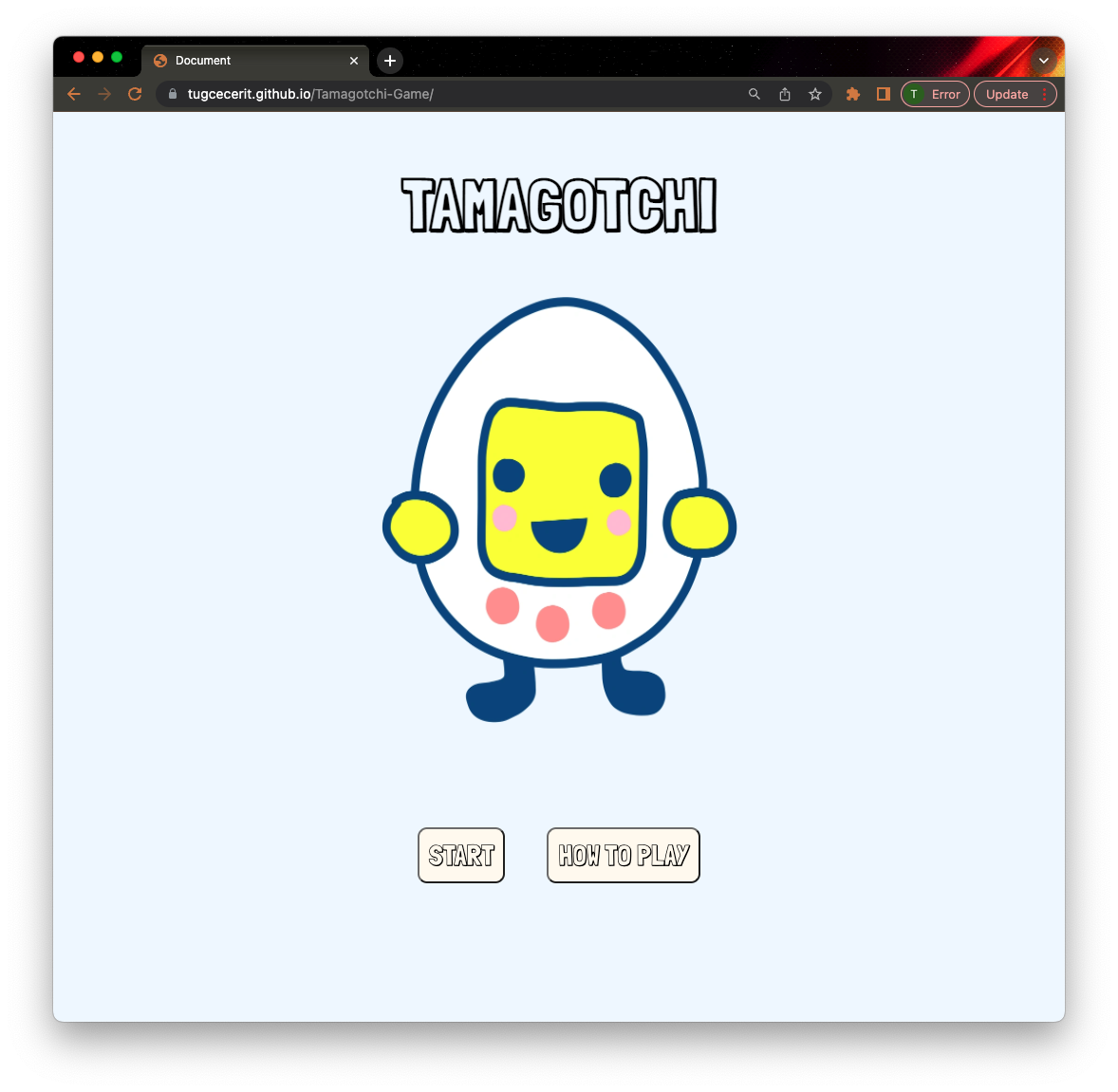 GitHub - tugcecerit/Tamagotchi-Game: Mini-project! Developed an ...