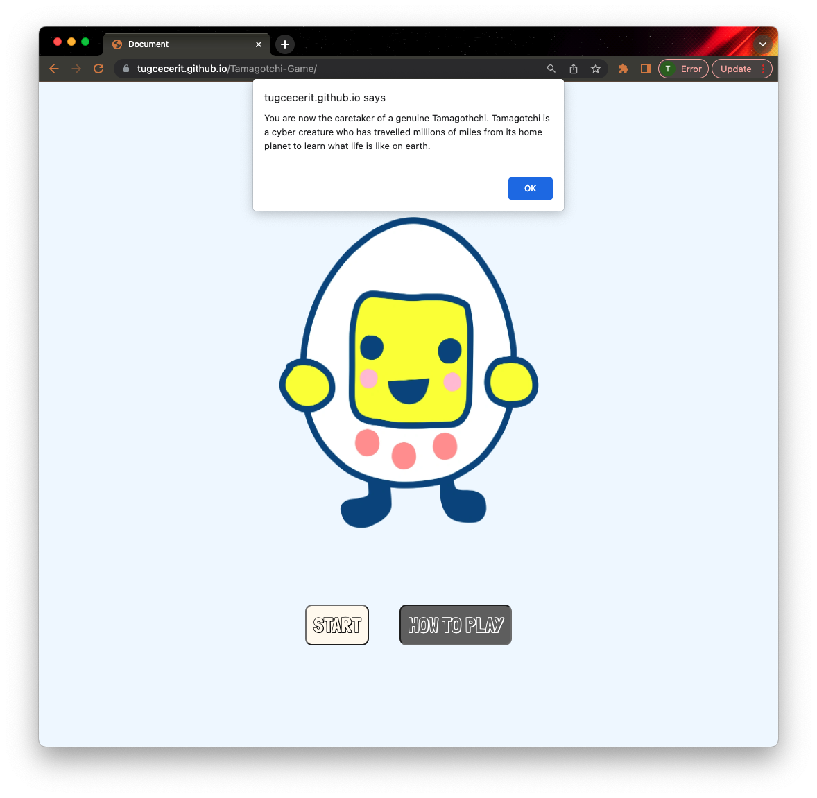 GitHub - tugcecerit/Tamagotchi-Game: Mini-project! Developed an ...