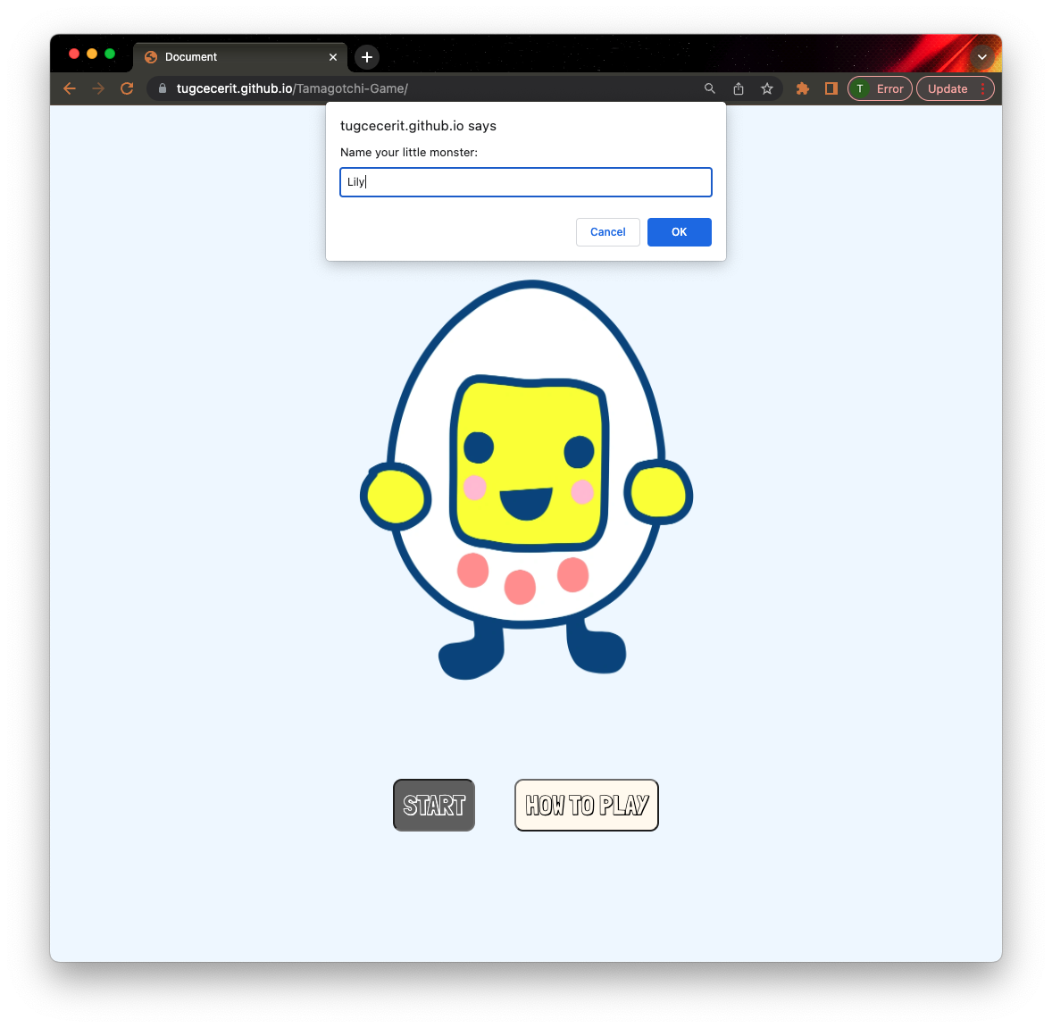 GitHub - tugcecerit/Tamagotchi-Game: Mini-project! Developed an interactive game using HTML, CSS ...