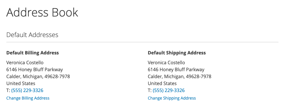 [Bug][My account][Address book]: Default billing information does not appear on address that is ...