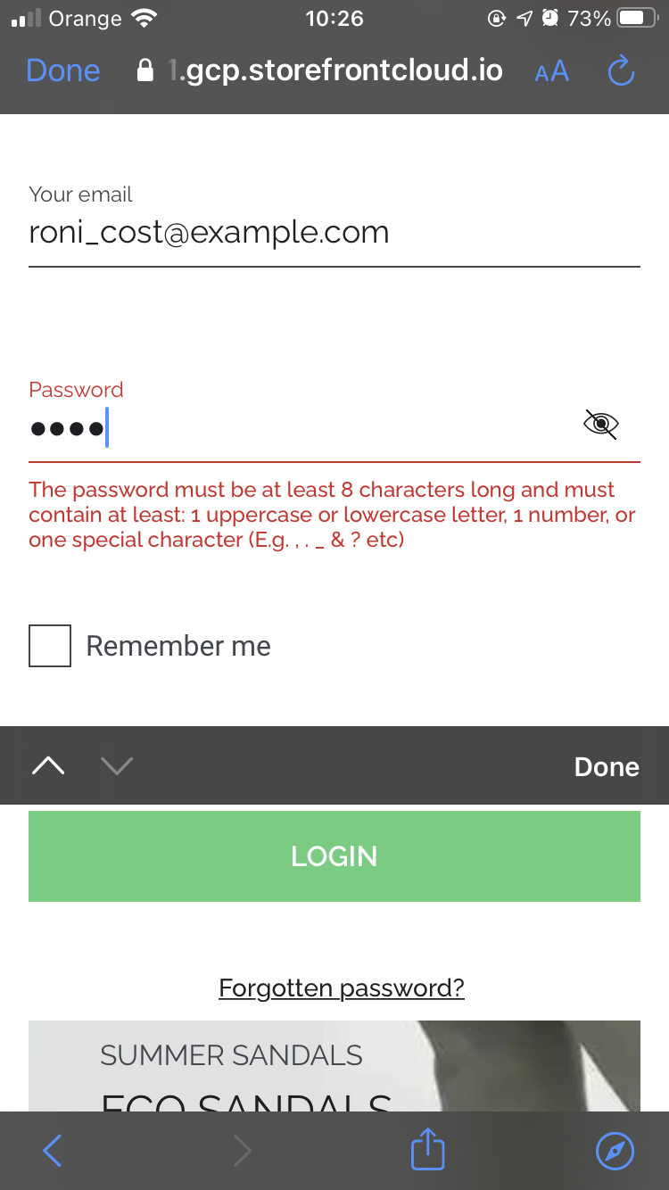 [Bug]: Password strength validation should not work in login form · Issue #295 · vuestorefront ...