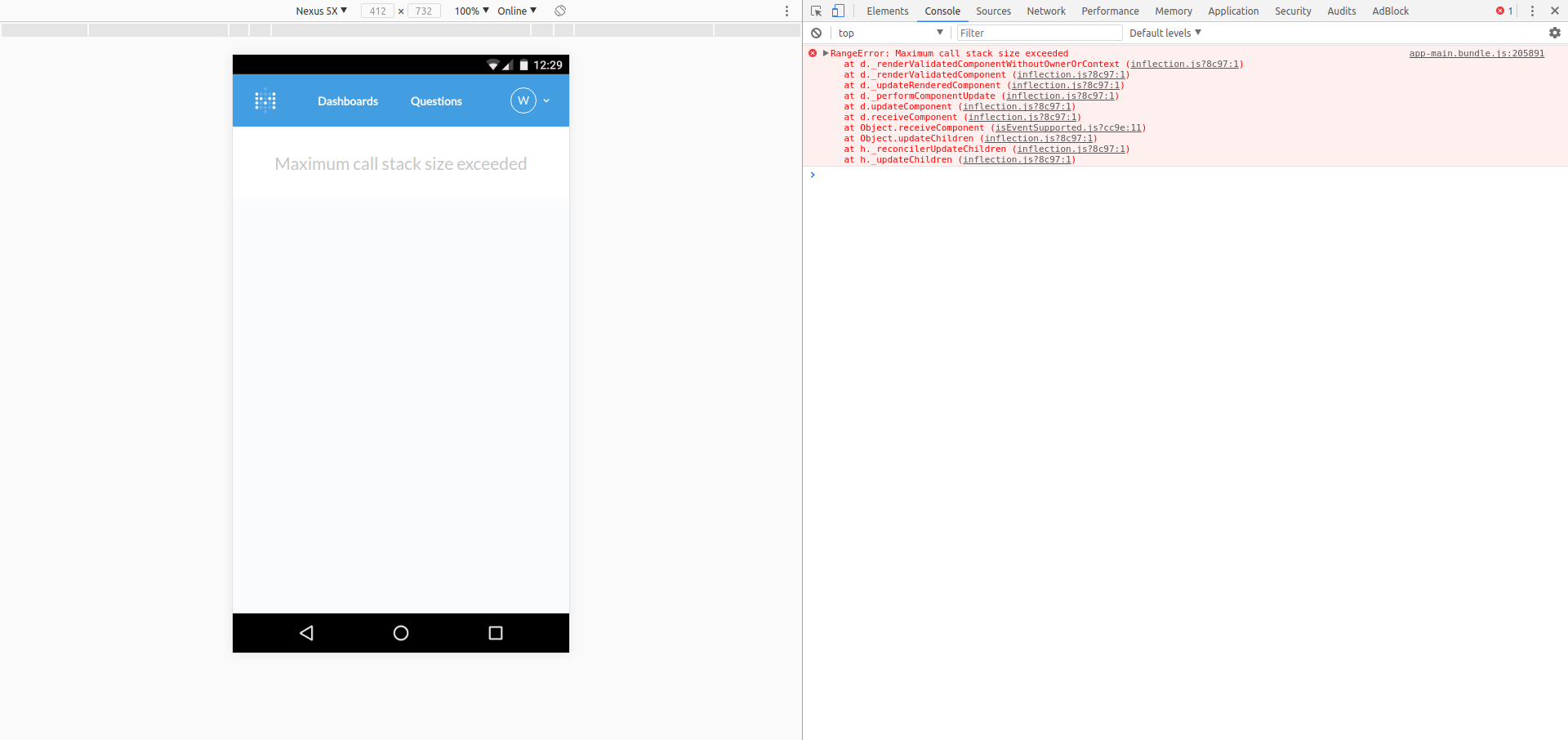 Maximum call stack size exceeded · Issue #2608 · metabase/metabase · GitHub