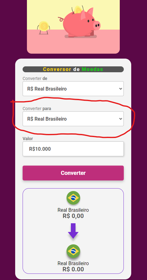 Github Lugabeconversor De Moedas Criei Um Conversor De Moedas Utilizando Html5 Css3 E