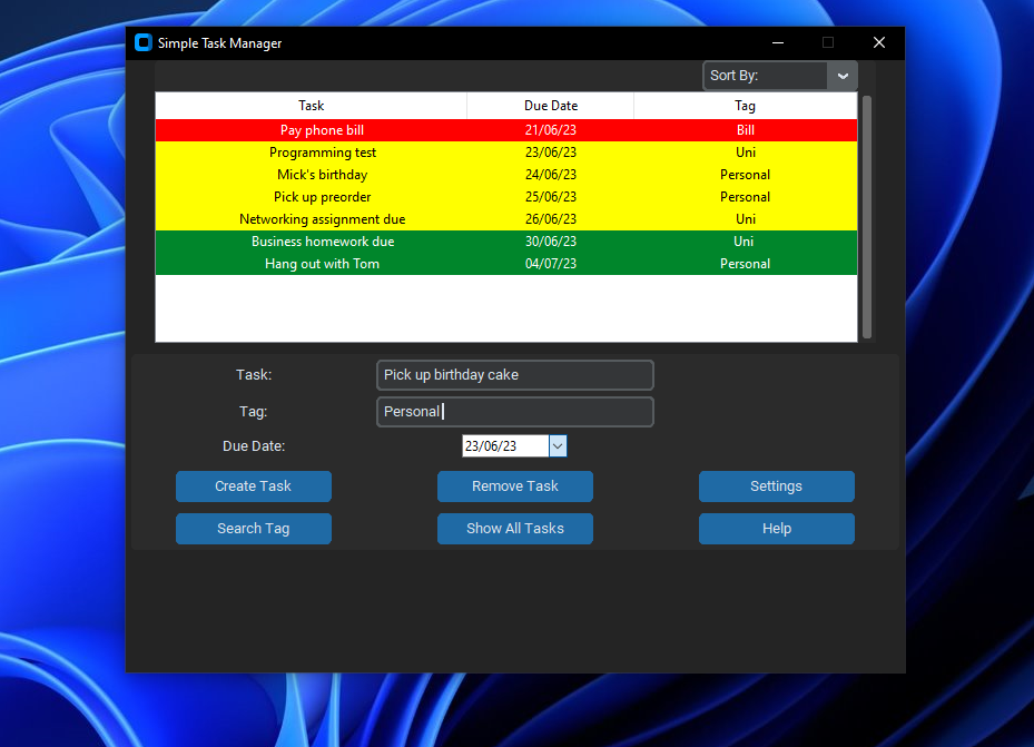 GitHub - JP441/SimpleTaskManager: This is my first Python project SimpleTaskManager. An ...