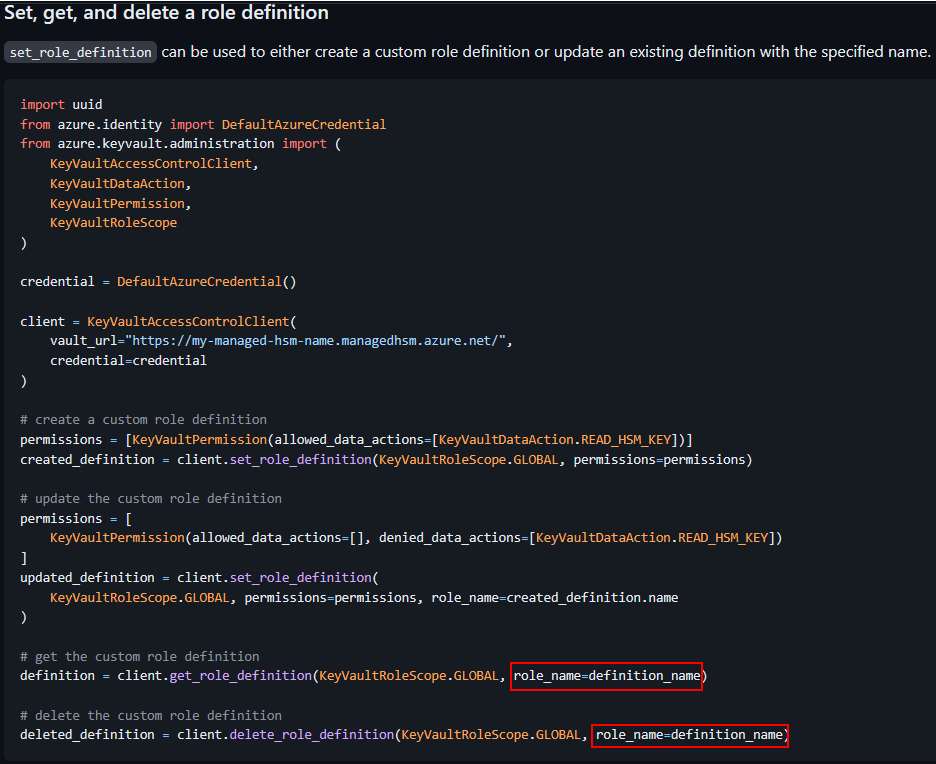Key Vault Administration Readme Issues · Issue 30032 · Azureazure Sdk For Python · Github