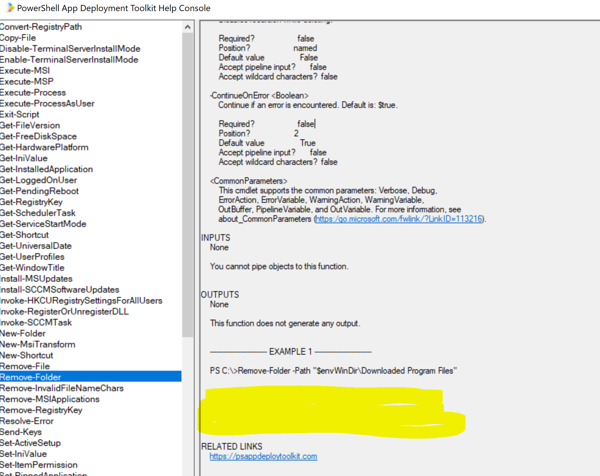 Remove Folder Disablerecursion Not Documented · Issue 800 · Psappdeploytoolkit