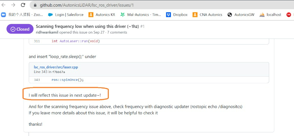 Follow up the new update for ROS driver · Issue #2 · AutonicsLiDAR/lsc_ros_driver · GitHub