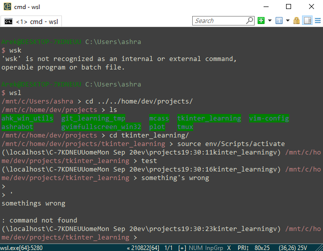 Entering python's virtual environment results in all the letters to be ...