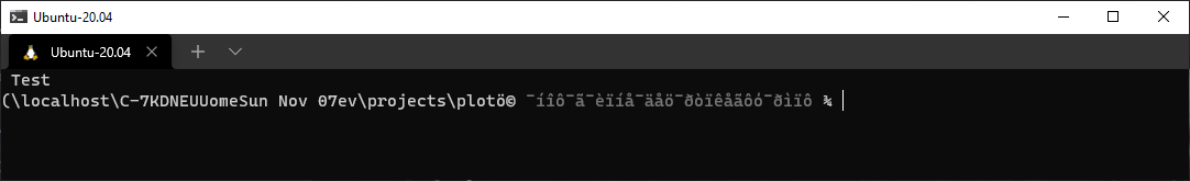Entering python's virtual environment results in all the letters to be ...