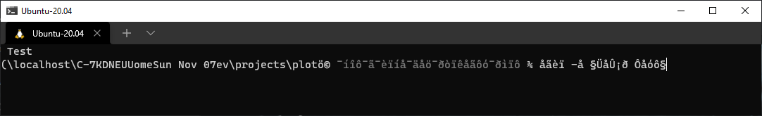 Entering python's virtual environment results in all the letters to be ...