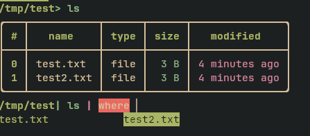 "where" tab completion · Issue #10168 · nushell/nushell · GitHub