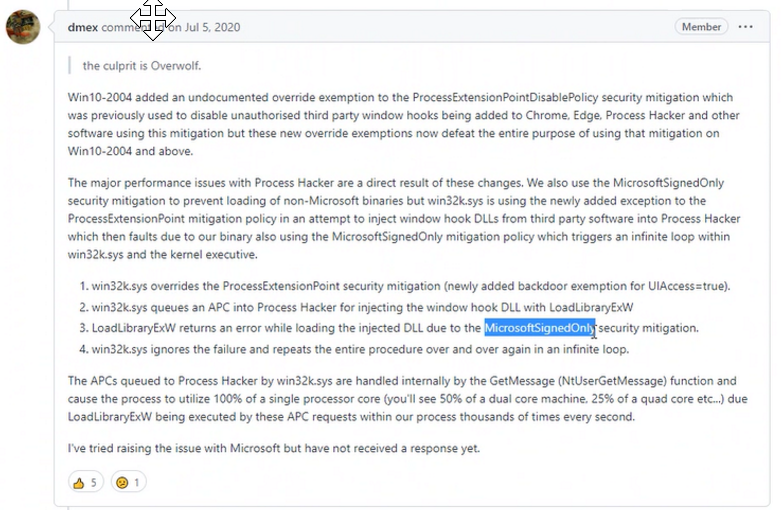 Ms Edgewebview2 Process Is Spiking Cpu And Looping At Code Integrity Check Microsoftsignedonly