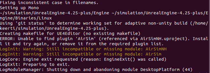 ERROR: Unable to find plugin 'AirSim' · Issue #4083 · microsoft/AirSim ...