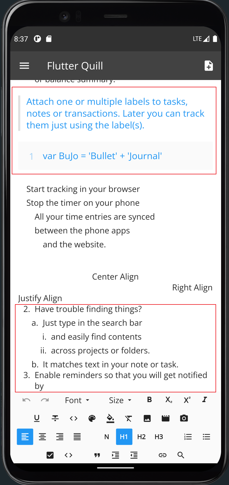 [mobile] Custom Text Style Of [lists] Does Not Work · Issue 1206 · Singerdmx Flutter Quill · Github