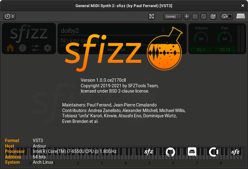 Version information in GUI (major.minor, LV2/VST3) · Issue #50 · sfztools/sfizz-ui · GitHub