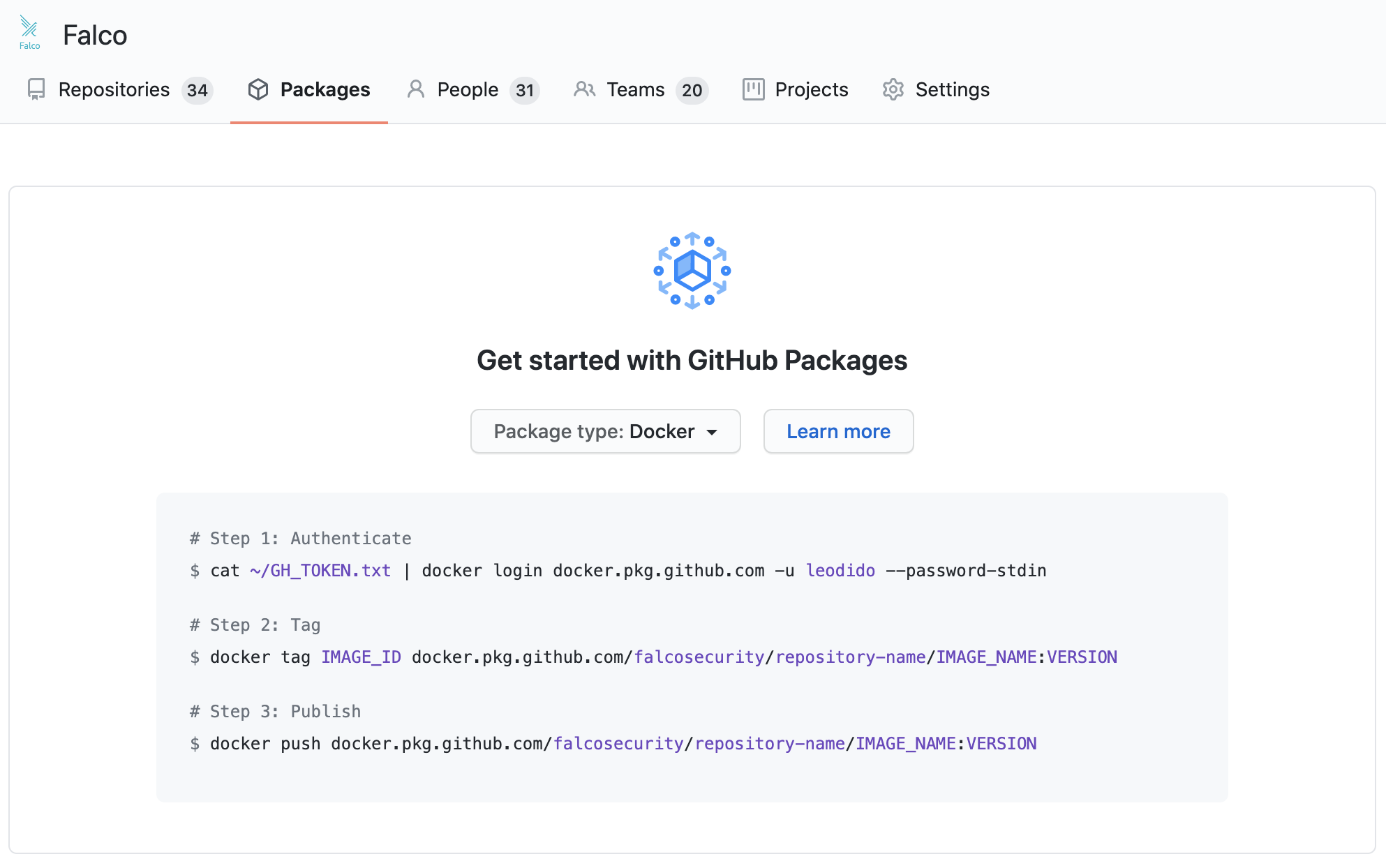 Publish the docker images to GitHub Packages too · Issue #1270 · falcosecurity/falco · GitHub