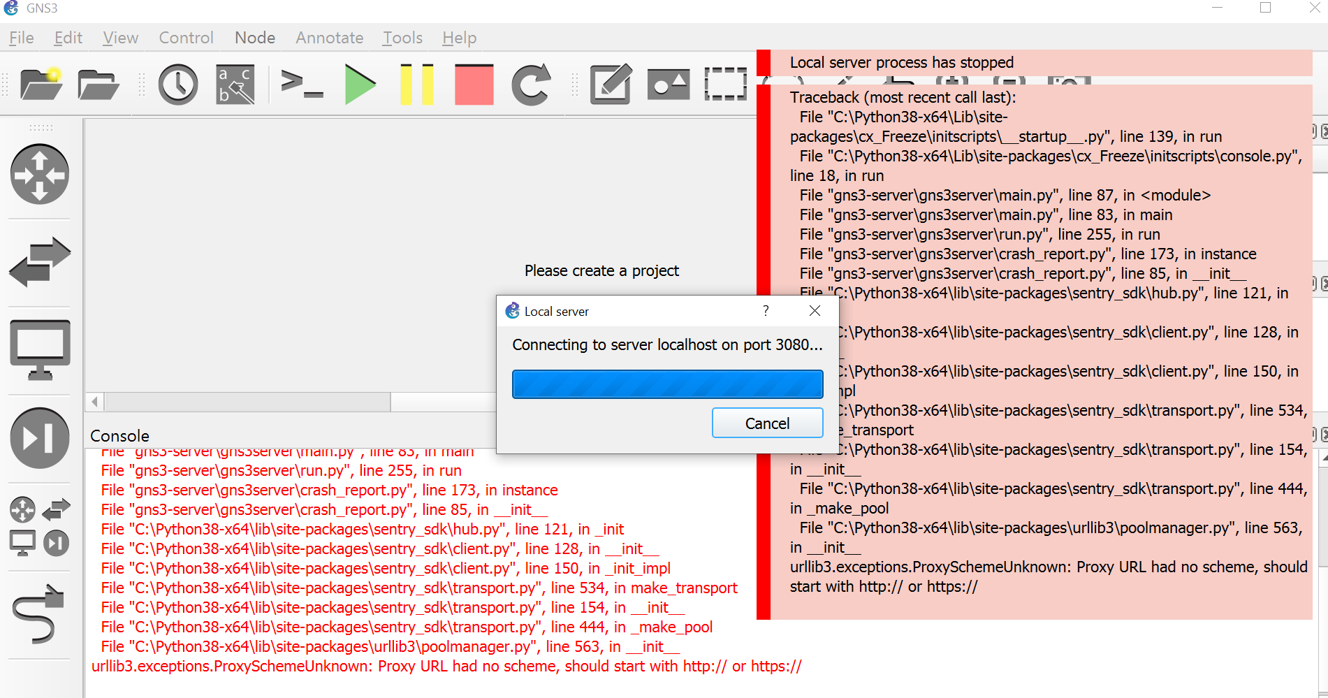 Error when sending crash report · Issue #3483 · GNS3/gns3-gui · GitHub