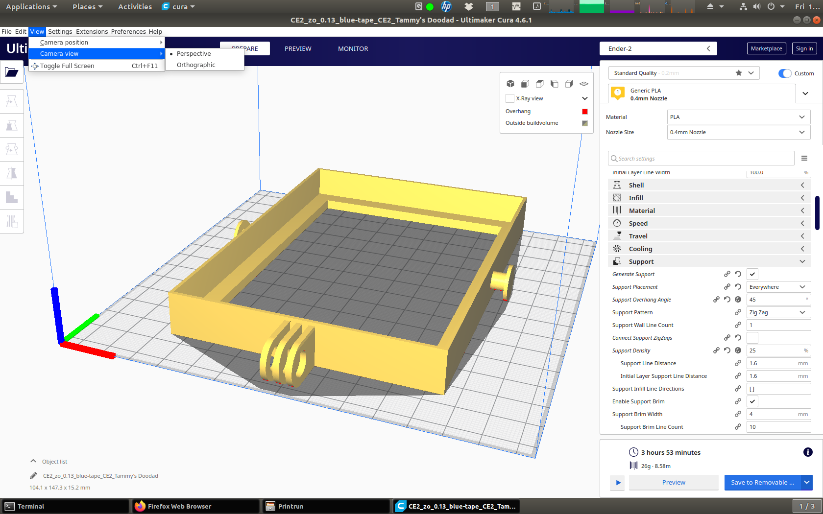 [4.5 and 4.6] orthographic and perspective views are reversed · Issue ...