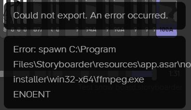 Unable to export boards into video · Issue #2402 · wonderunit/storyboarder · GitHub