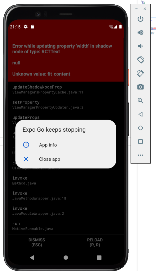 `width: 'fit-content'` makes Expo Go for Android crash (SDK 40) · Issue #13146 · expo/expo · GitHub