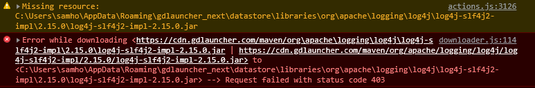 Error while downloading game files for new instance 1.19.3 · Issue #1491 · gorilla-devs ...